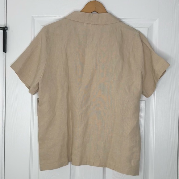 VETTA | Tops | Vetta Capsule The Linen Collared Shirt In Stone | Poshmark